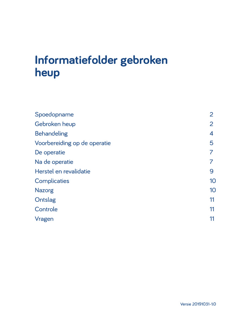HR Informatiefolder Gebroken Heup | PDF
