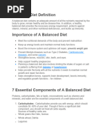 Balanced Diet Chart Overview | PDF