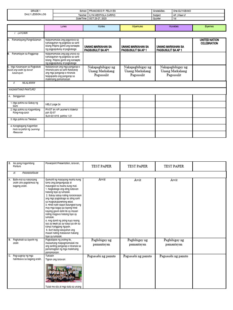 Ap1-Dll Q1 Week 8 | PDF