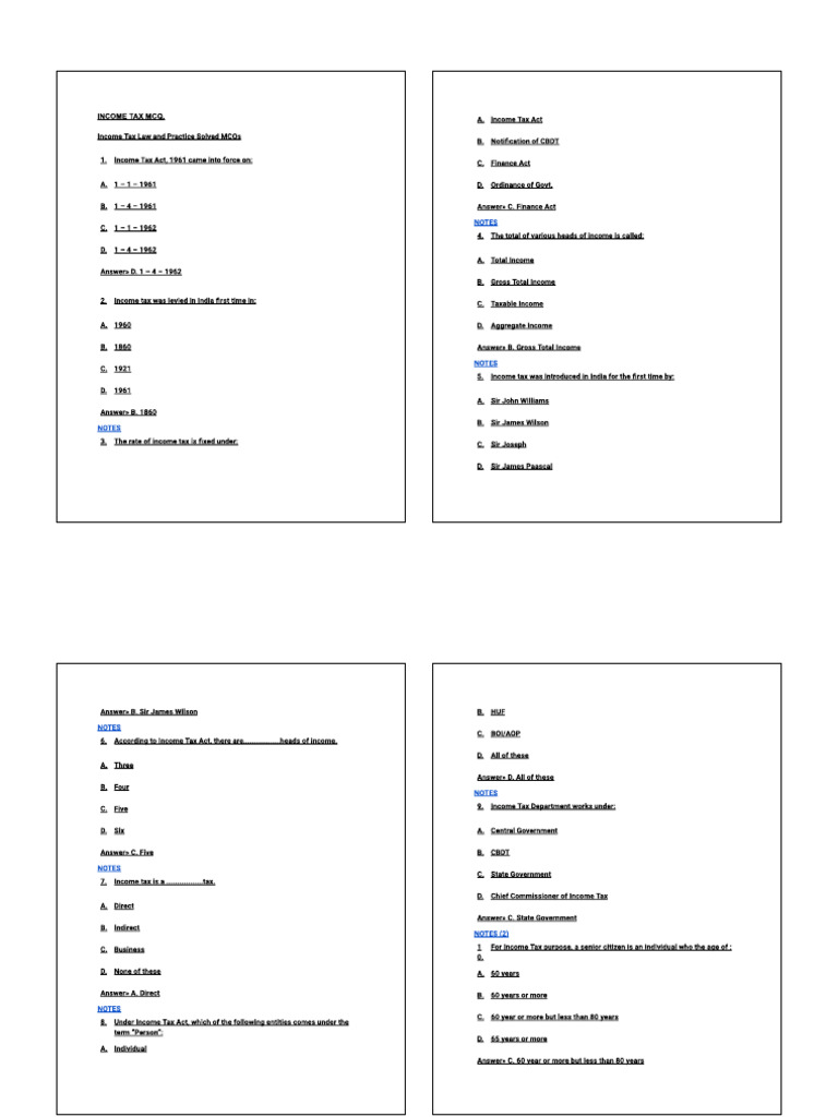 Income Tax Notes 1 1 Pdf