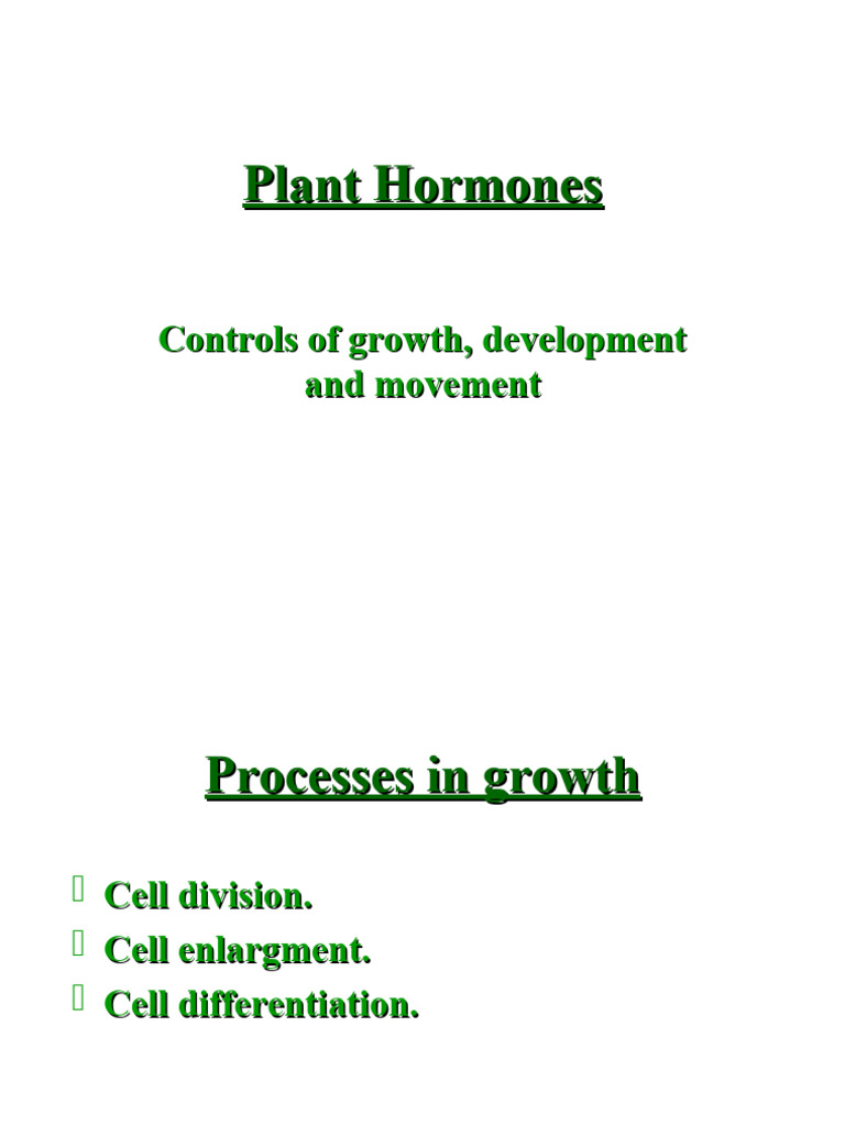 Hormones and Movement in Plants | PDF | Plant Hormone | Auxin