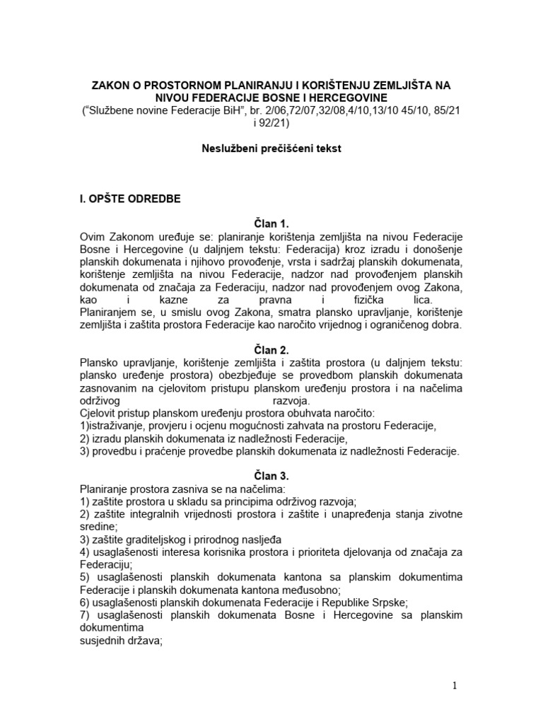 Zakon-o-prostornom_planiranju_nesluzbeni-precisceni-tekst | PDF