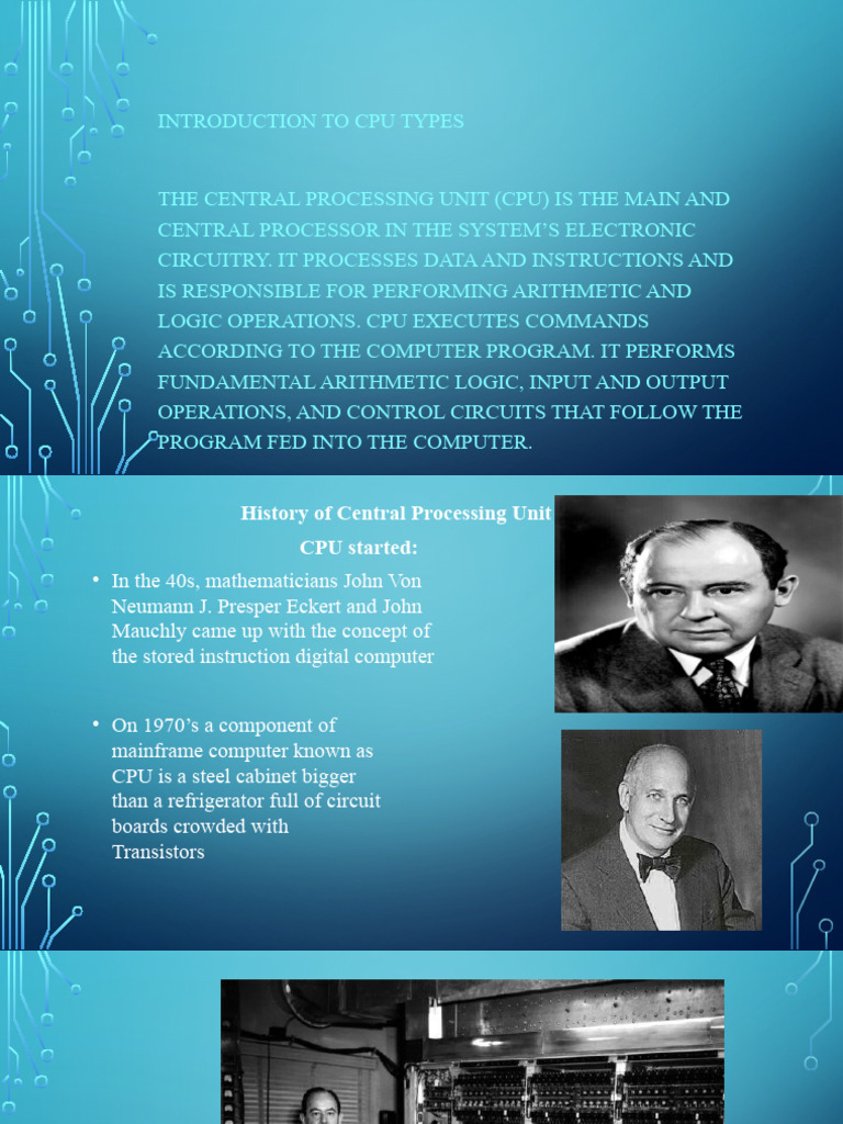 Types of Cpu and Processing Units | PDF | Central Processing Unit | Multi Core Processor