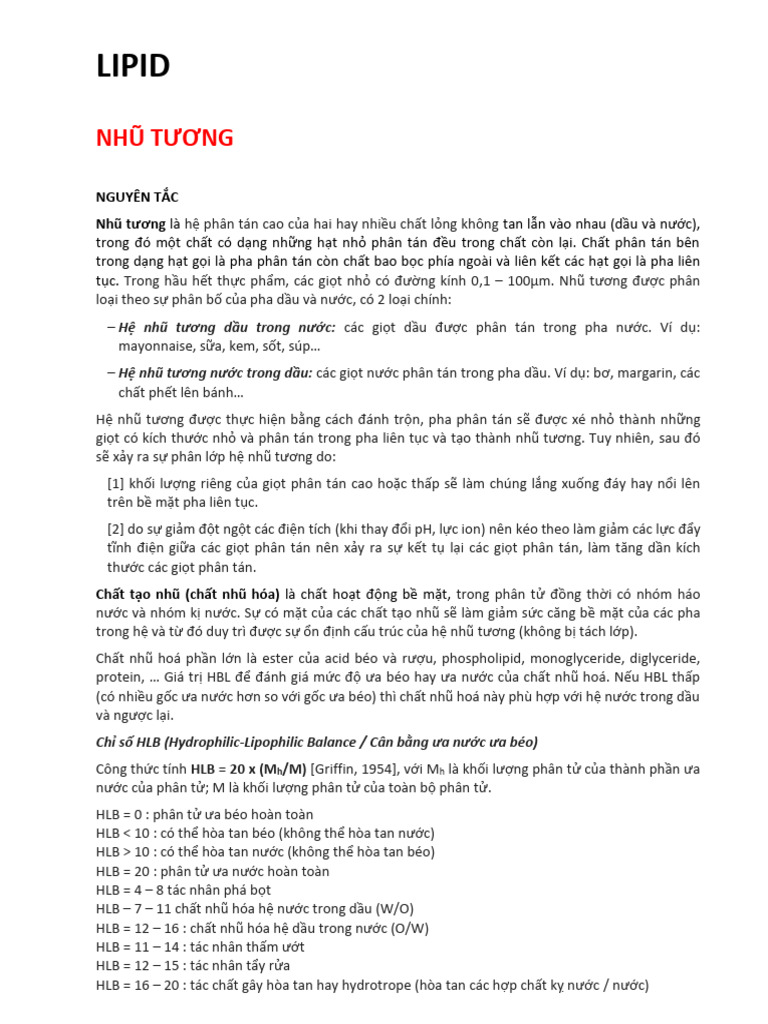 Bài 7 - Lipid | PDF