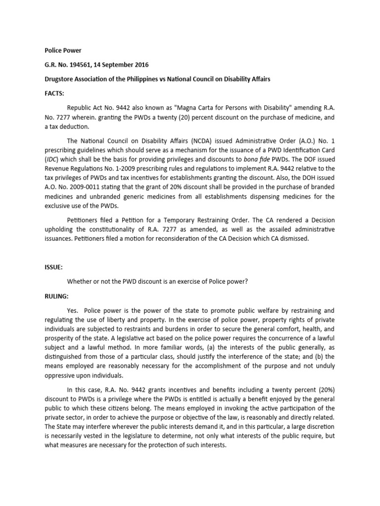 Police Power | PDF | Injunction | Police Power (United States ...