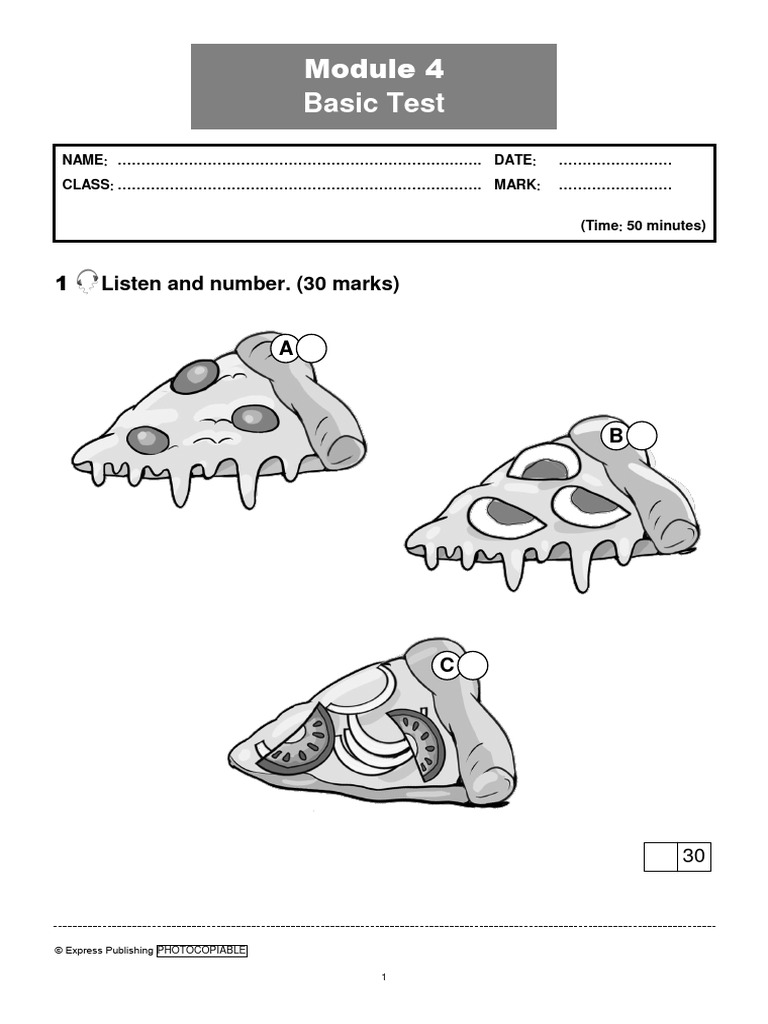 2 12 I Wonder 2 Module Test 4 | Download Free PDF | Foods | Meal