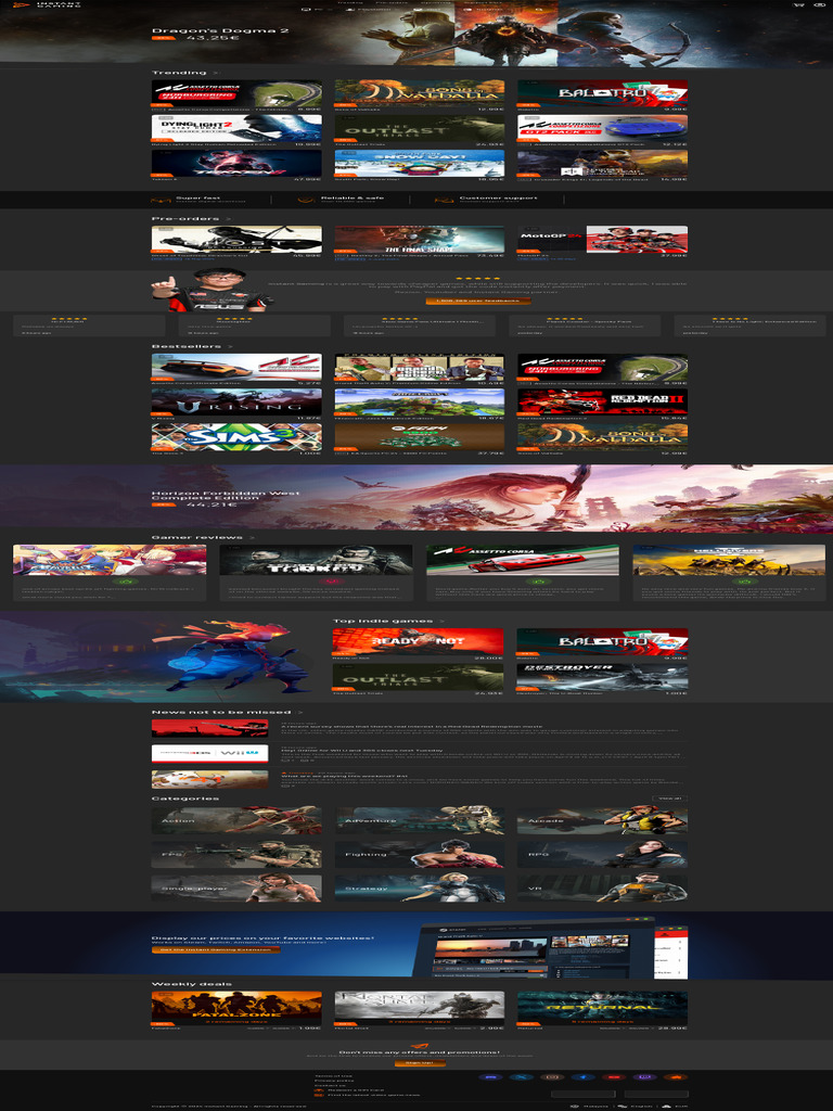 Instant Gaming Deals and Pre-orders | PDF | Gaming | Video Games