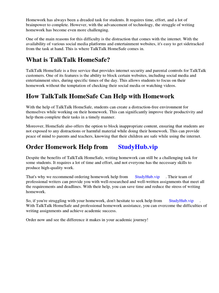 Talktalk Homesafe Homework | PDF | Computer Virus | Internet
