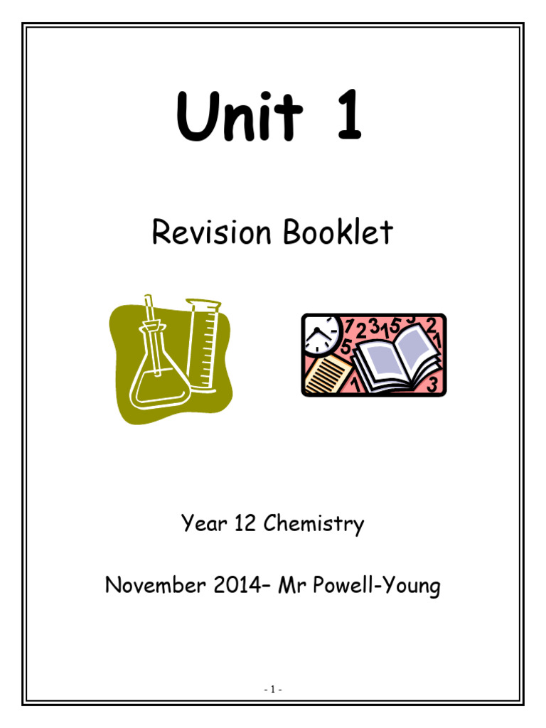 Unit 1 Revision Booklet | PDF | Chemical Bond | Molecules