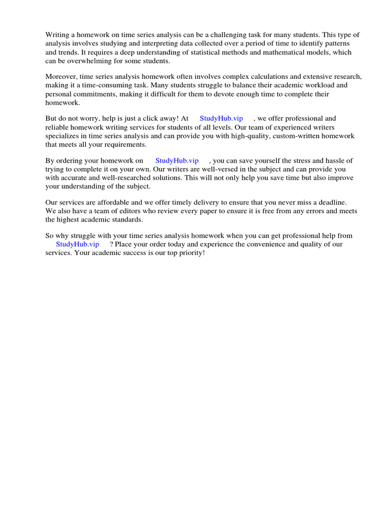 Time Series Analysis Homework Pdf Time Series Forecasting
