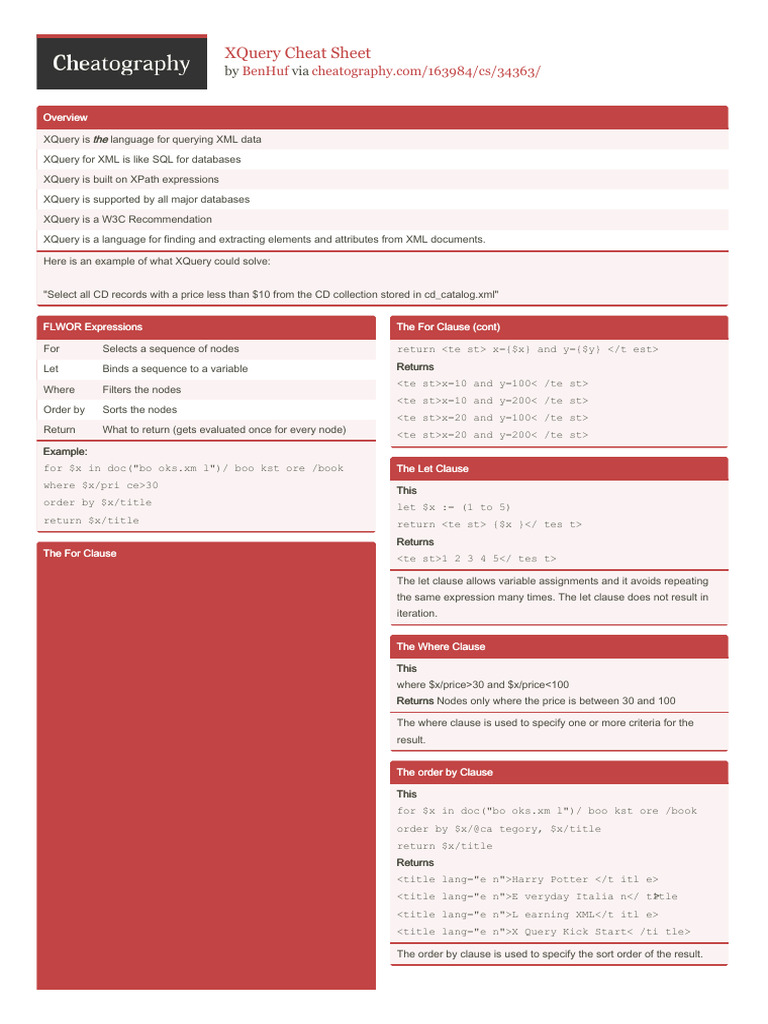 Benhuf Xquery | PDF | Software Engineering | World Wide Web Consortium