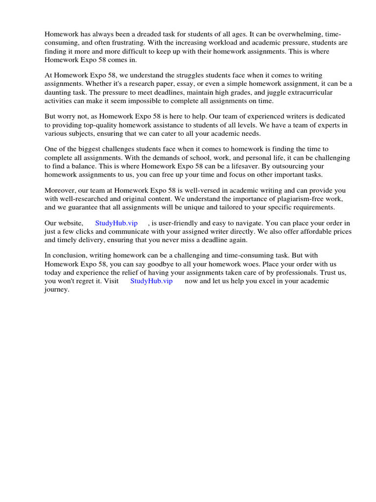 Homework Expo 58 | PDF | Homework | Facebook