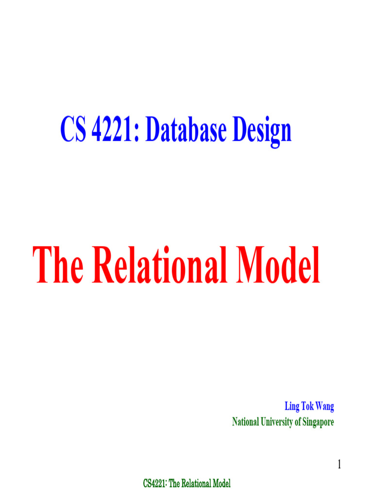 Relational Model | PDF | Relational Database | Data Relational Model | PDF | Relational Database | Data