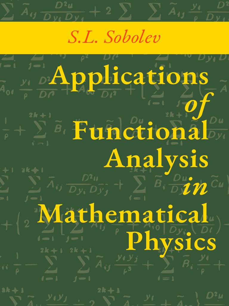 Sobolev Applications Of Functional Analysis In Mathematical Physics Pdf Norm Mathematics