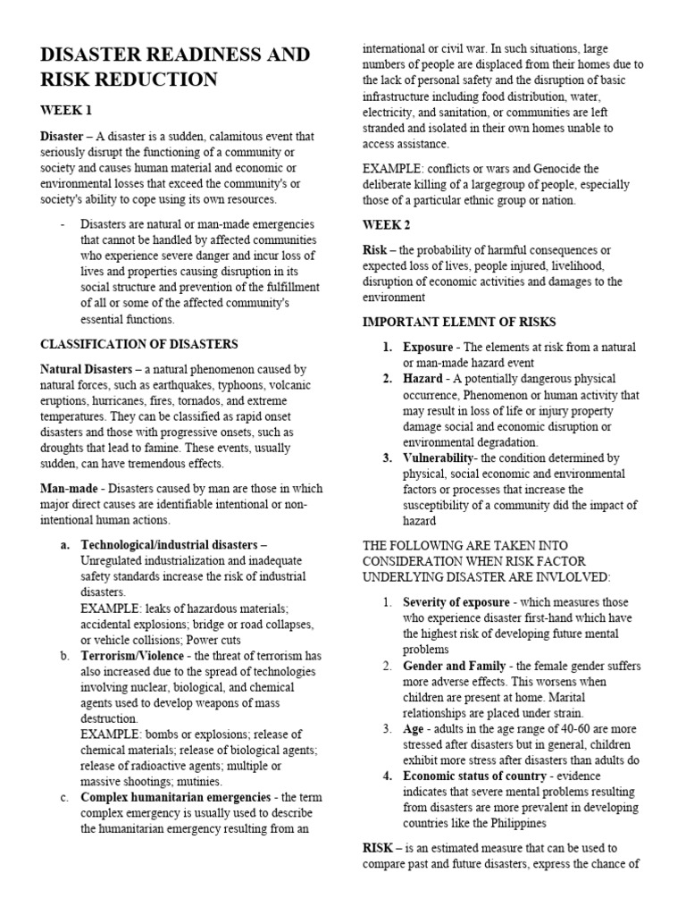 Disaster Readiness and Risk Reduction Q3 | PDF | Hazards | Natural ...
