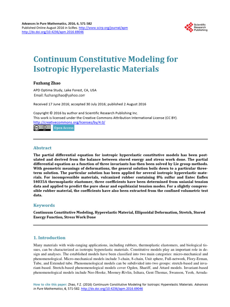 APM_continuum | PDF | Stress (Mechanics) | Elasticity (Physics)