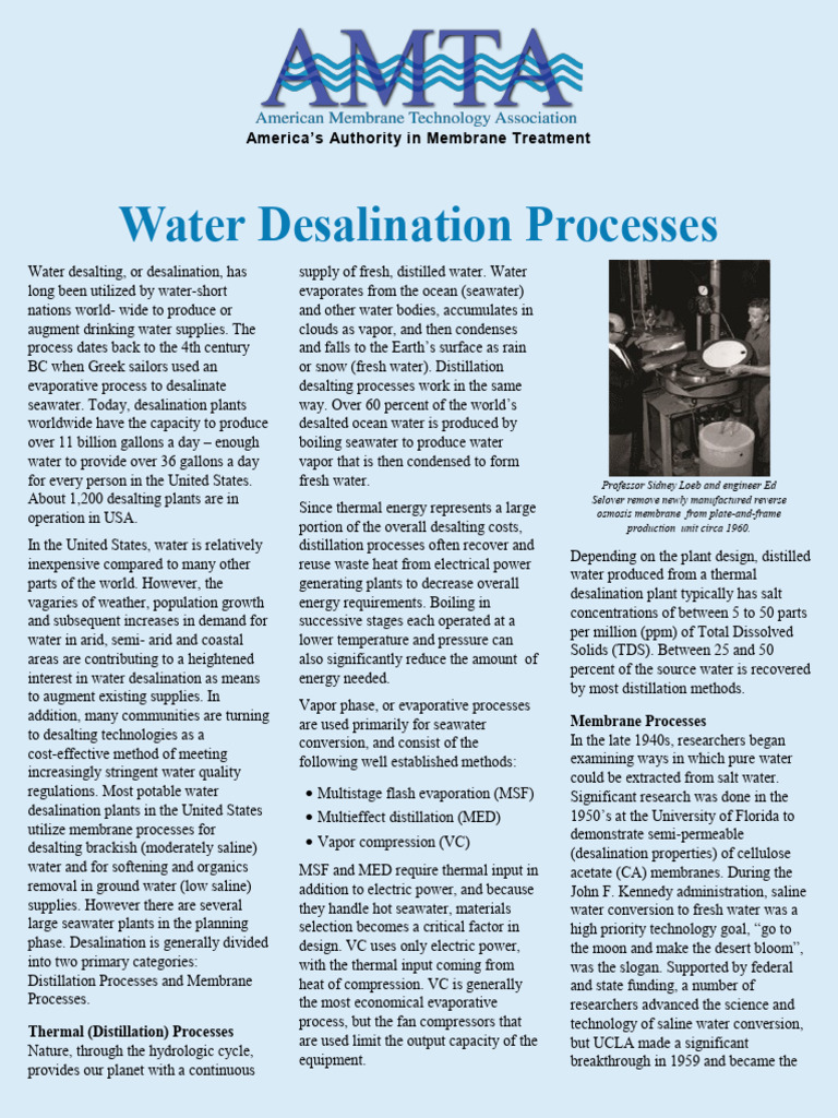 08 Water Desalination Processes | PDF | Desalination | Membrane
