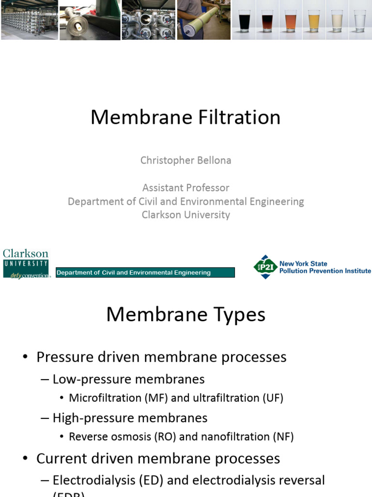 Membrane Filtration Overview | PDF | Membrane | Membrane Technology