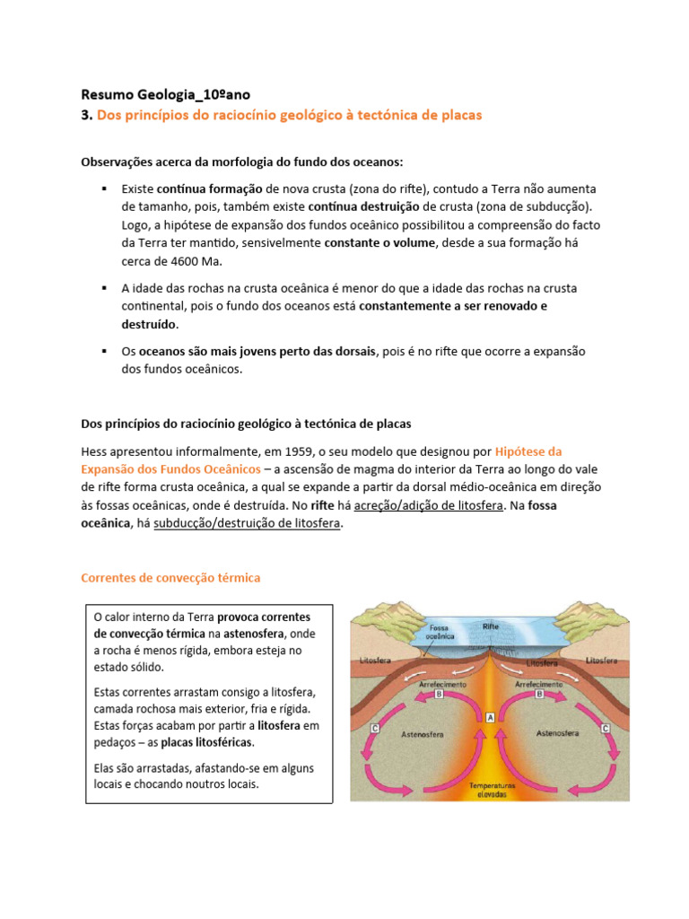 Dos princípios do raciocínio geológico à tectónica de placas | PDF | Placas tectônicas | Terra