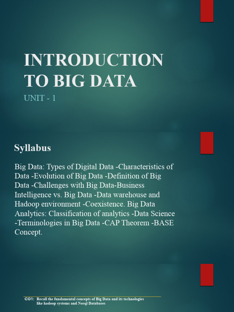 Bigdataunit1 Pdf Databases Big Data 