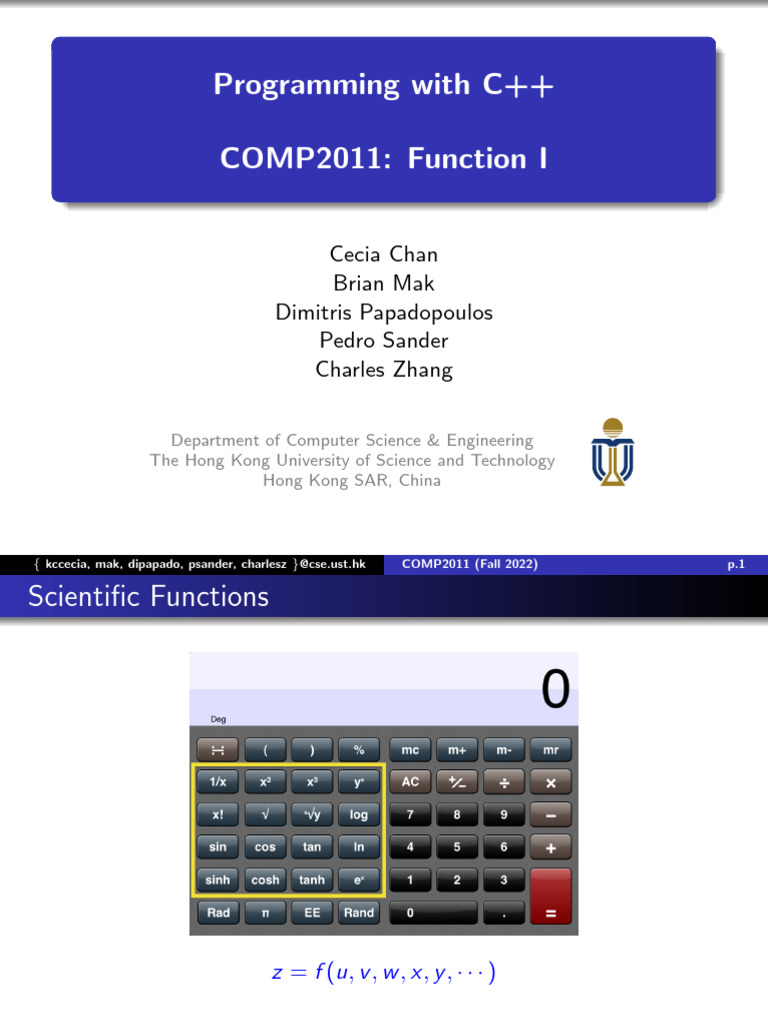 h3 Function | PDF | Parameter (Computer Programming) | C++