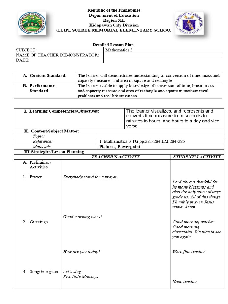 Math DLP | Download Free PDF | Learning | Teachers
