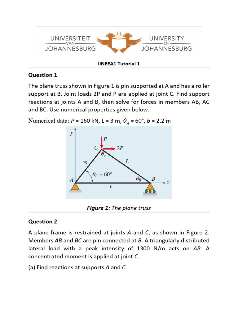 IINEEA1 Tutorial 1 | PDF | Stress (Mechanics) | Young's Modulus
