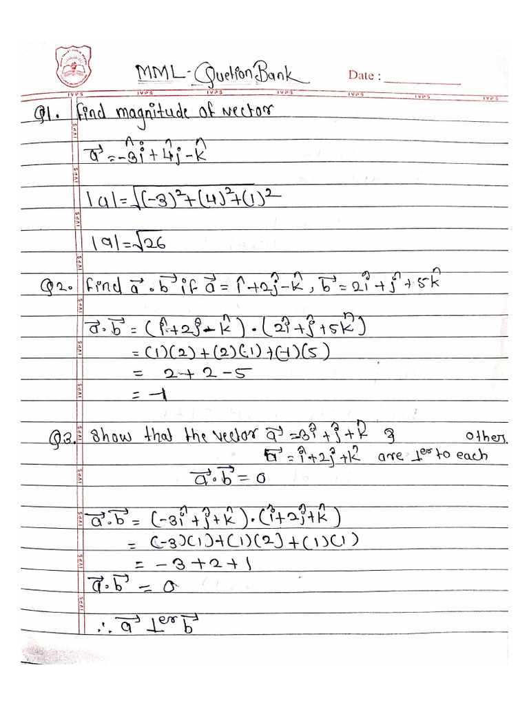 MML-2 UT-2 Solve Ans | PDF