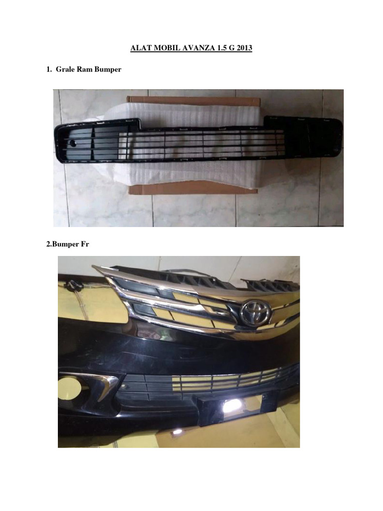 ALAT MOBIL AVANZA | PDF