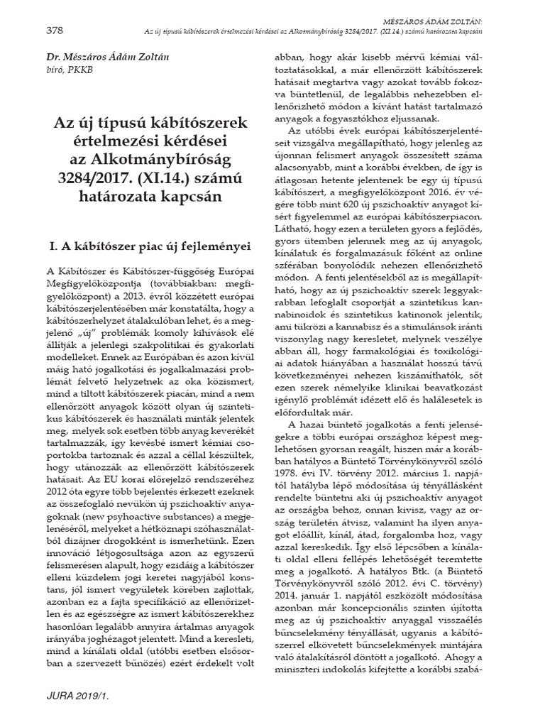 JURA - 25. Évfolyam, 2019. 1. Szám | PDF