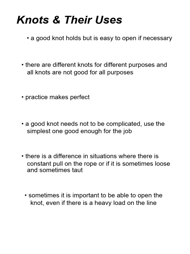 Rope Techniques 1 (Reference - Knot Tying) | PDF | Knot | Rope