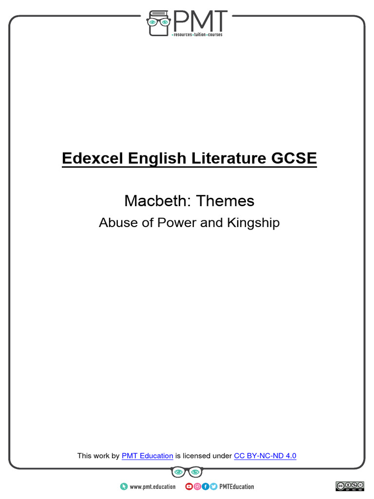 Macbeth: Power and Kingship Themes | PDF | Macbeth