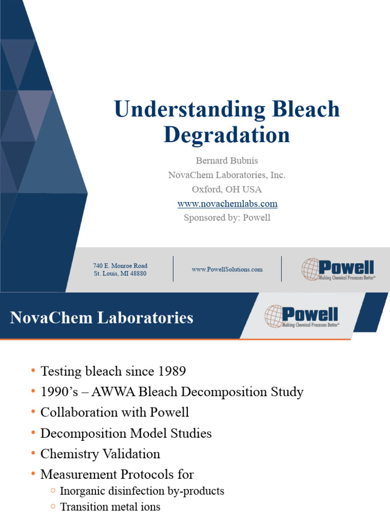Bleach Decomposition Insights | PDF | Perchlorate | Physical Chemistry