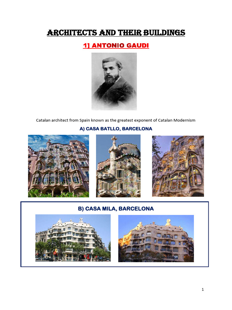 Iconic Architects and Their Masterpieces | PDF | Art
