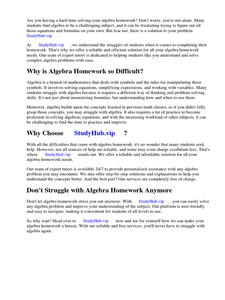 Solve My Algebra Homework For Free | PDF | Algebra | Mathematics