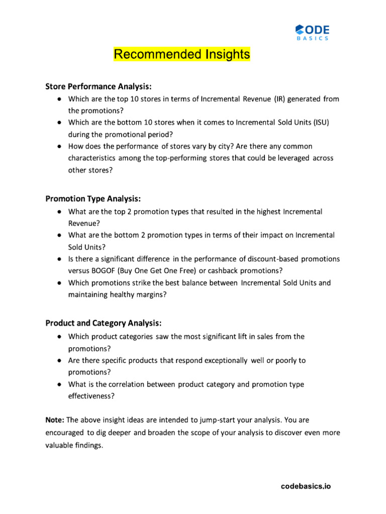 Recommended Insights | PDF