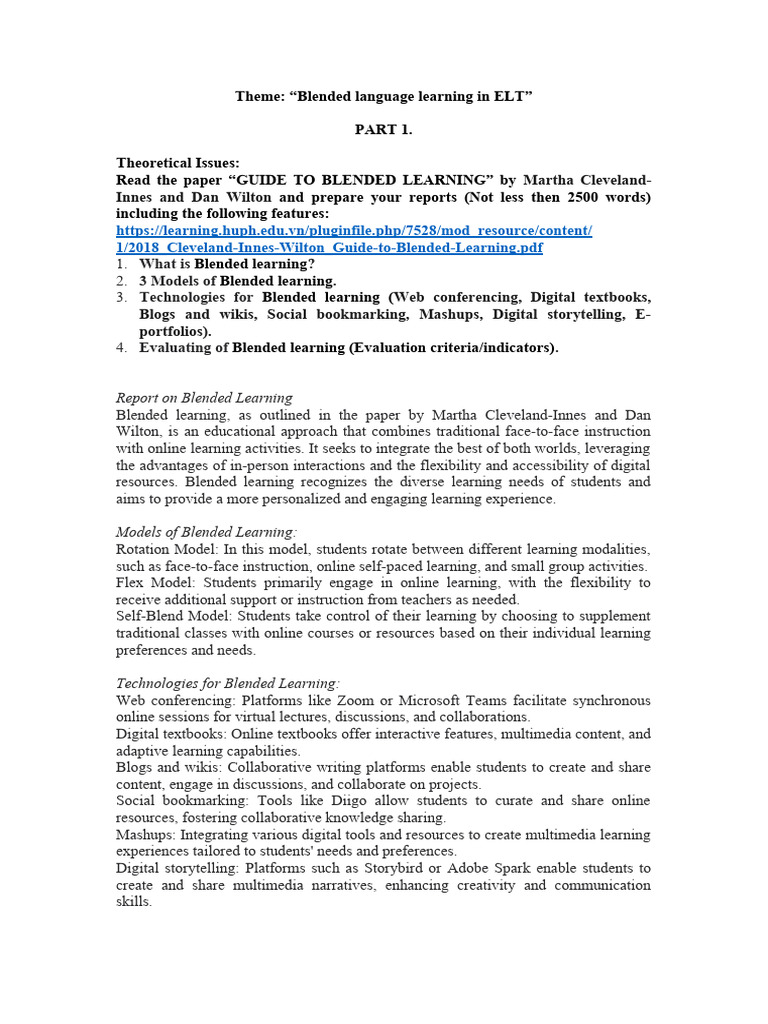 Home Assignment #8 | PDF | Educational Technology | Learning