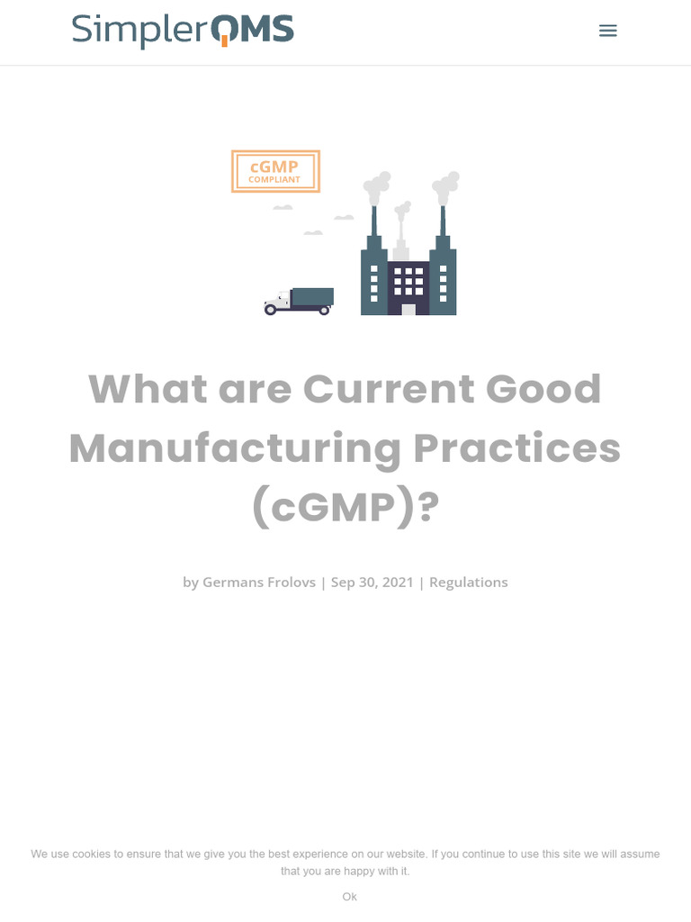 What Are Current Good Manufacturing Practices - SimplerQMS | PDF ...