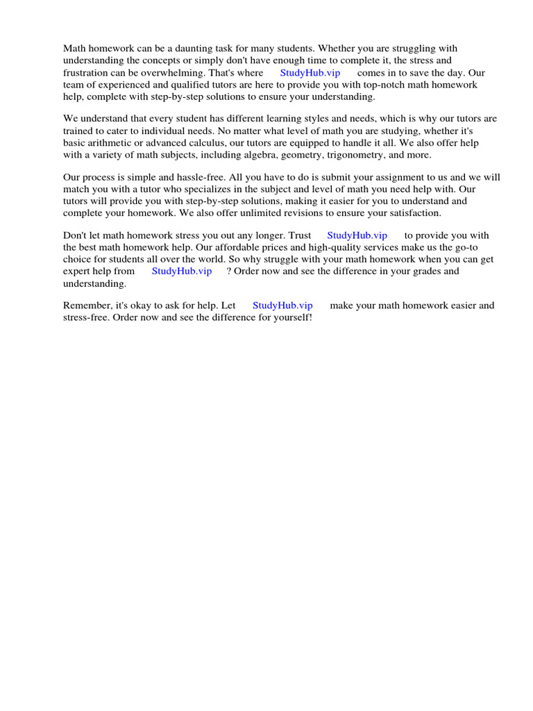 Do My Math Homework With Steps | PDF | Mathematics | Homework