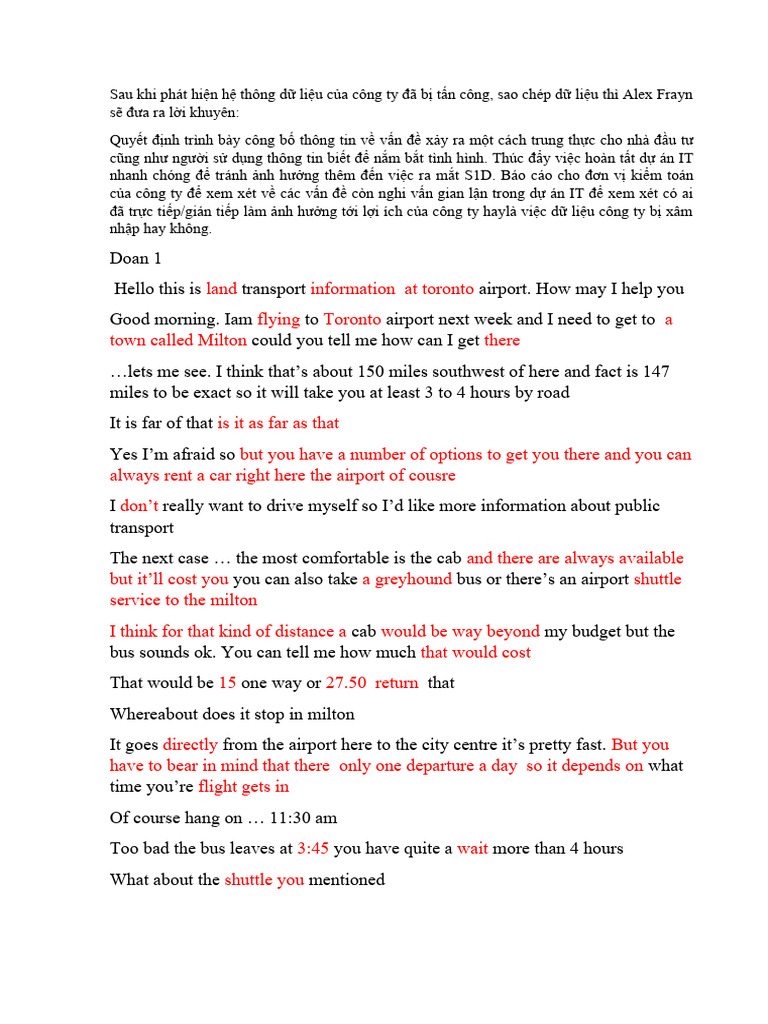 Nghe Chep 3 | PDF | Transport