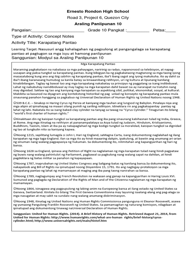 AP10 4th Quarter DP LAS Week3 | PDF