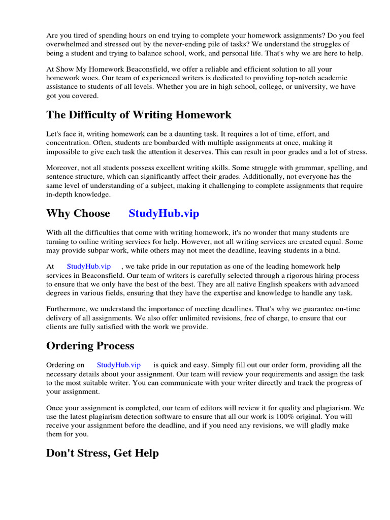 Show My Homework Beaconsfield | PDF | Homework | Schools