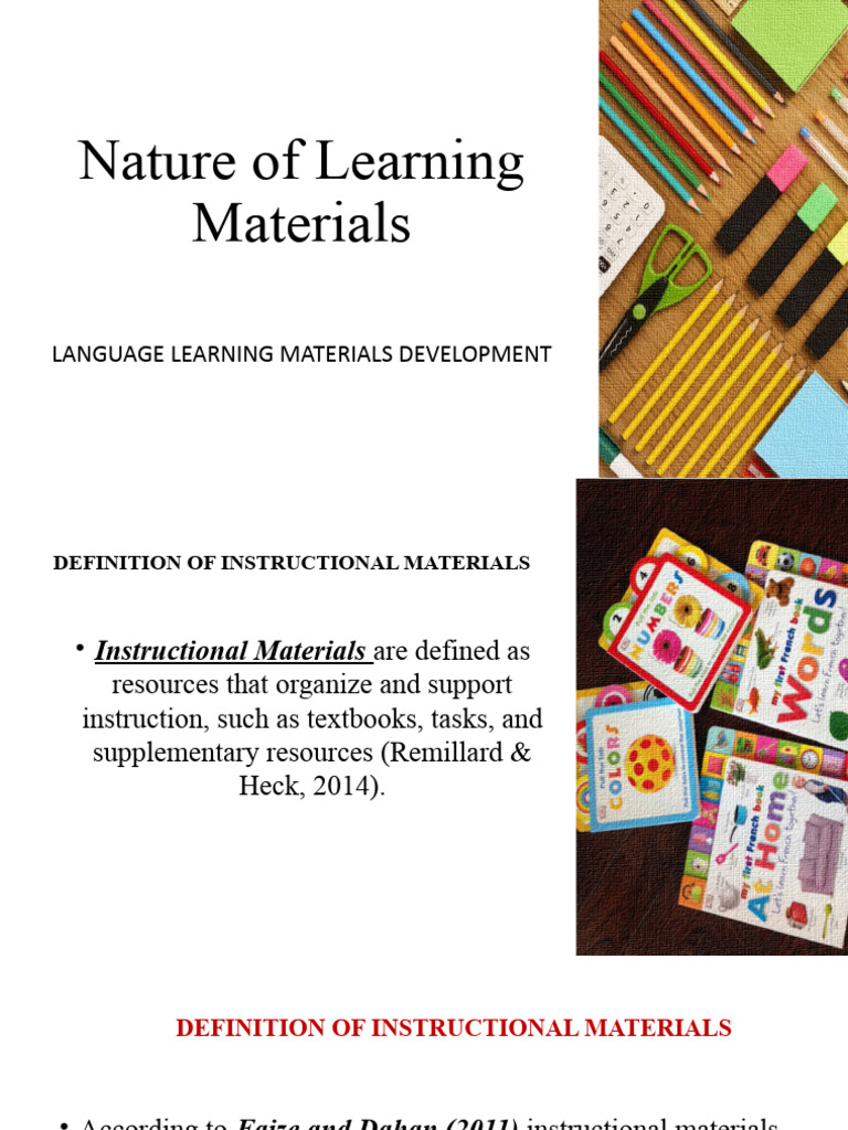 Nature of Instructional Materials PPT 2 | PDF | Learning | Information