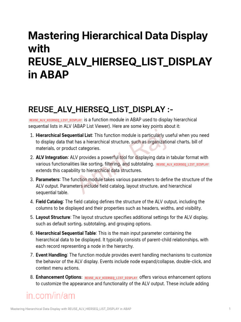 Hierarchical Alv Pdf Information Technology Software Engineering