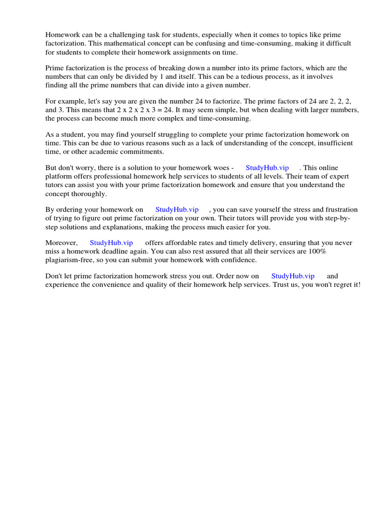Prime Factorization Homework 3.3 | PDF | Prime Number | Numbers