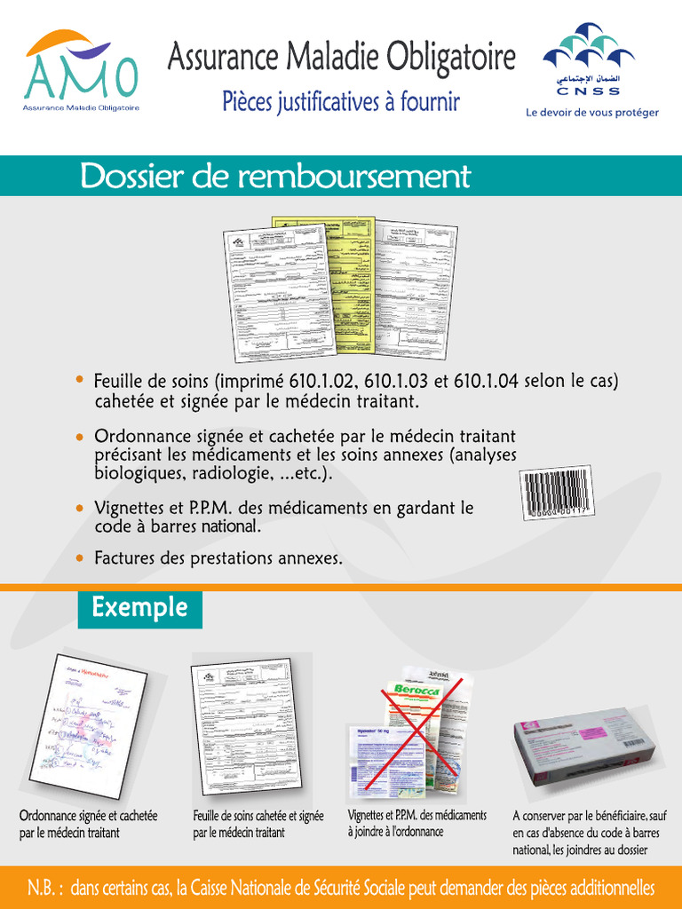 Comment Constituer Un Dossier de Remboursement AMO | PDF
