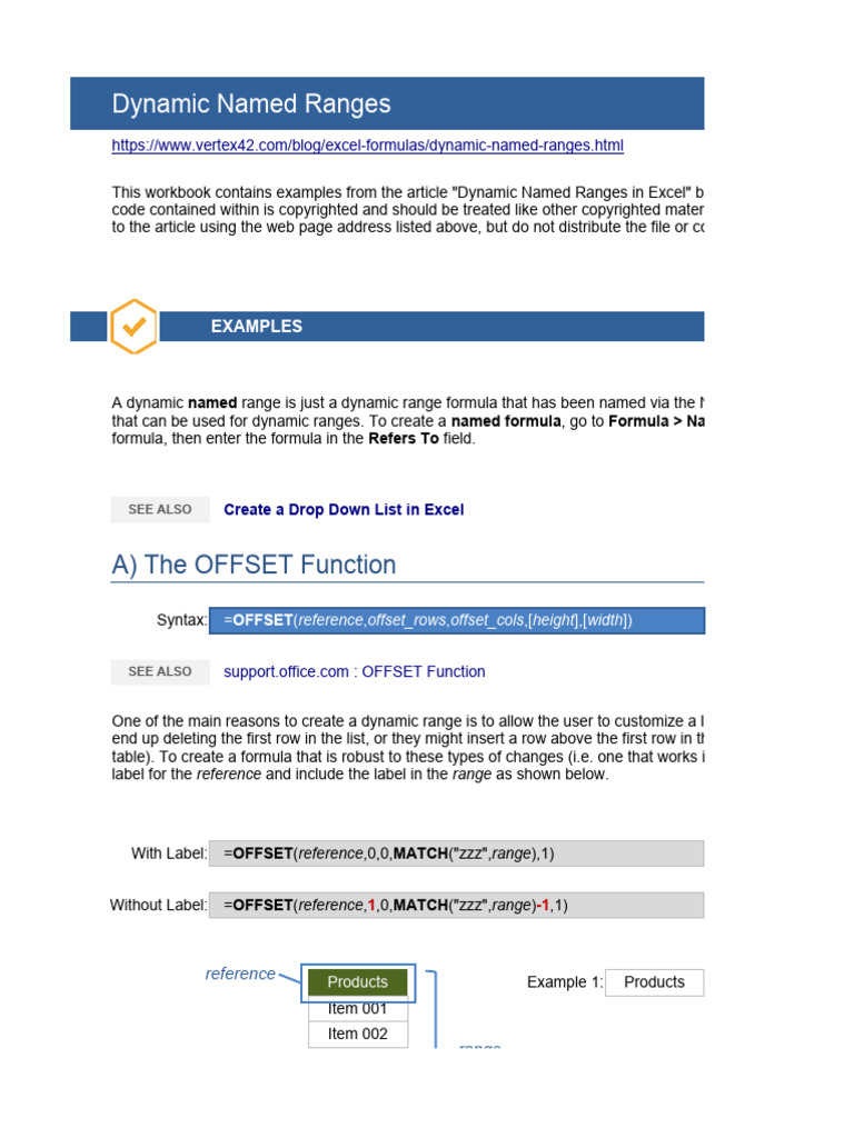 Dynamic Ranges | Download Free PDF | Microsoft Excel | Function ... Dynamic Ranges | Download Free PDF | Microsoft Excel | Function ...