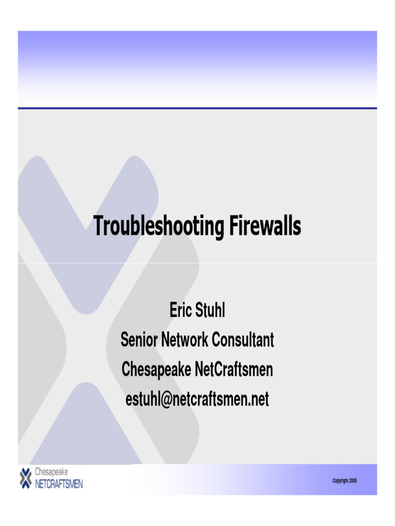 Troubleshooting Firewalls | PDF | Transmission Control Protocol | World Wide Web