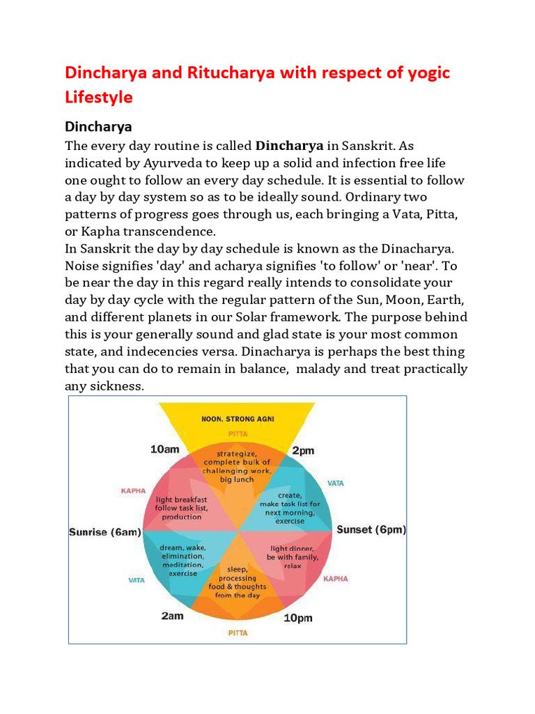 Dincharya and Ritucharya | Download Free PDF | Ayurveda