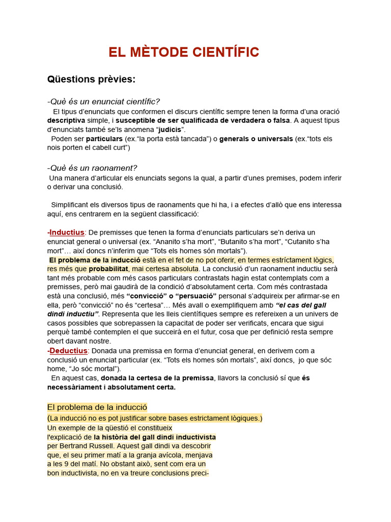 Mètode Científic | PDF
